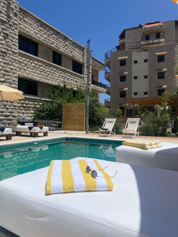 Aley, Lovely 3-bedrooms With Pool Bbf3 - Libanon