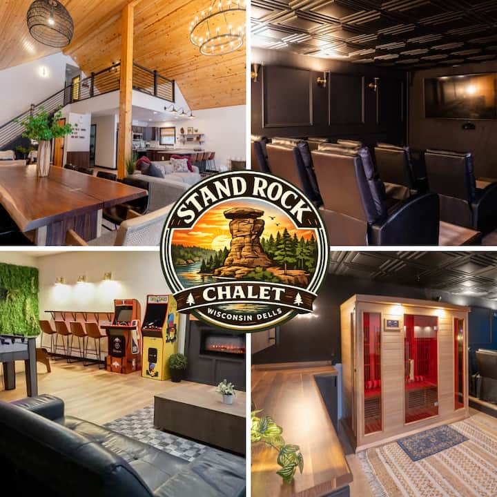 16 Ppl | Sauna. Theater. Games. Spa Bath & More - Wisconsin Dells, WI