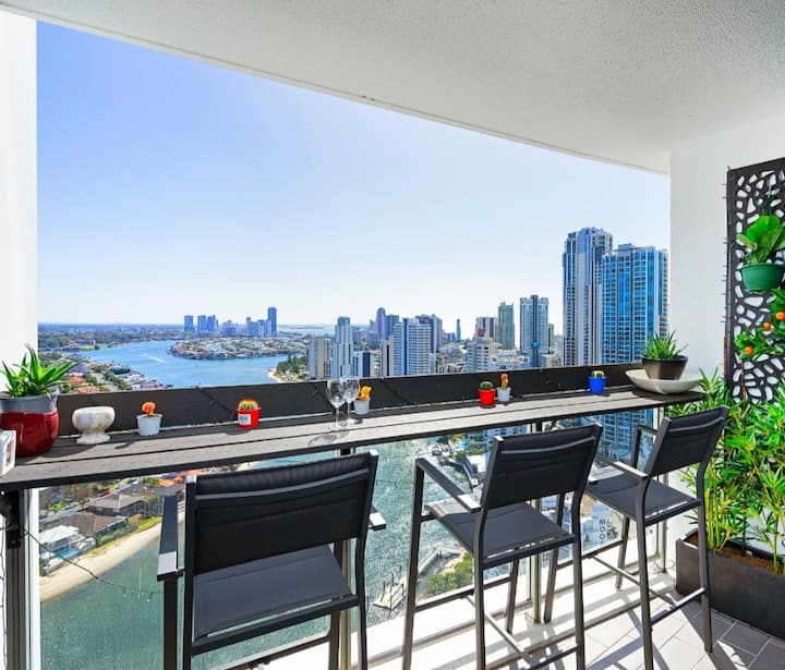 Lvl28 River & Skyline Views | Balcony+free Parking - Gold Coast