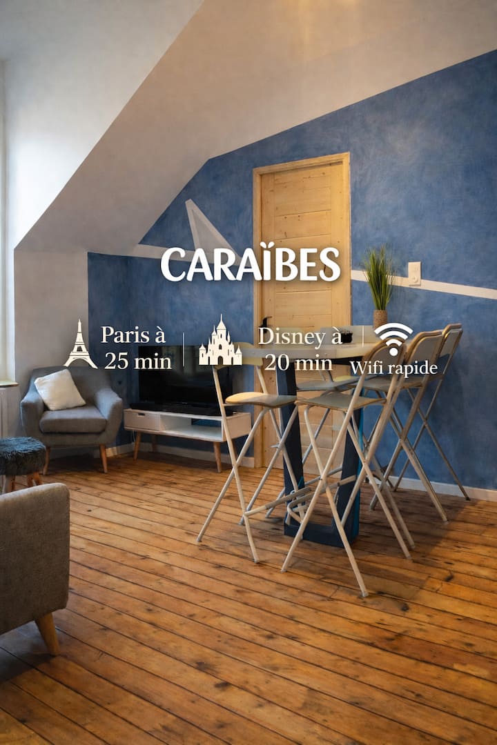Appartement 🌴 Caraïbes 🐠 Entre Disney Et Paris - Claye-Souilly