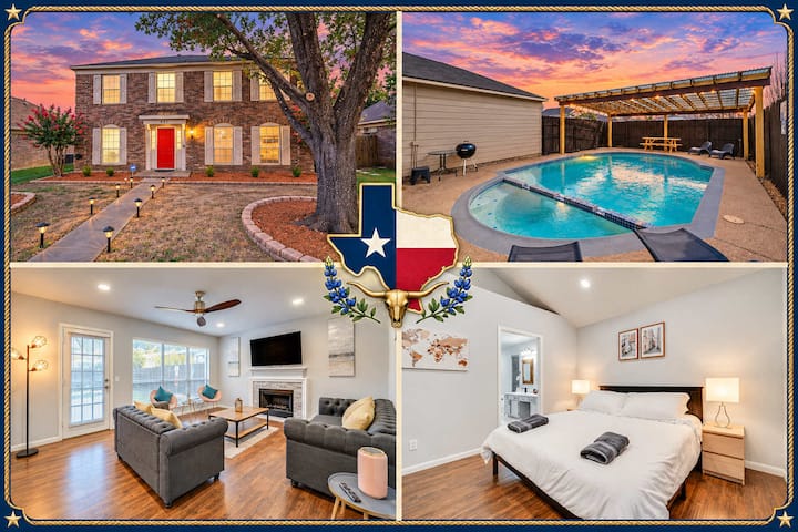 Luxury 5br Home W/pool Ideal For Families & Groups - Epic Waters Indoor Waterpark, Grand Prairie