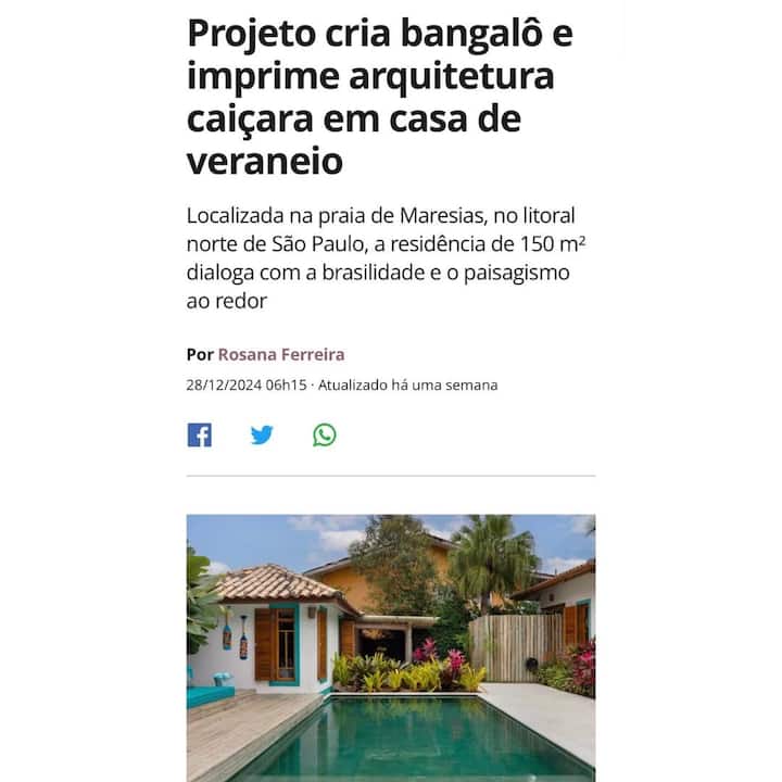 Bangalô Exclusivo Com Piscina Na Praia De Maresias - São Sebastião