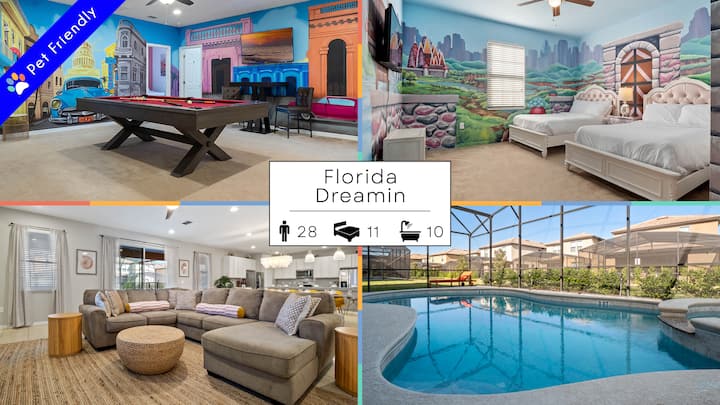Villa W/ Pool, Hot Tub, Arcade & Themed Rooms - Davenport, FL