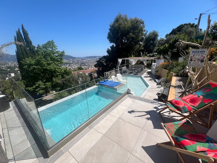 Chambre Luxe+sdb Privée/piscine/jacuzzi Et Vue Mer - Èze