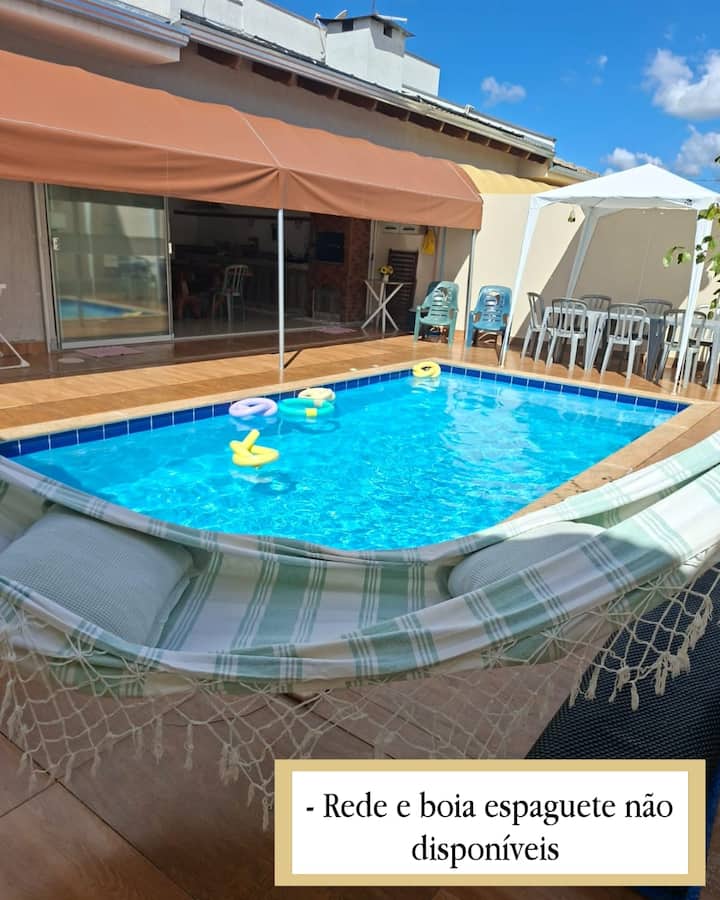 Piscina Aquecida Solar  Churrasqueira Individual, - Caldas Novas