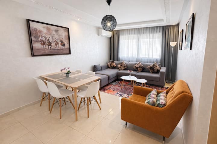 Appart Cosy Proche De L’aéroport Et Technopolis - Salé