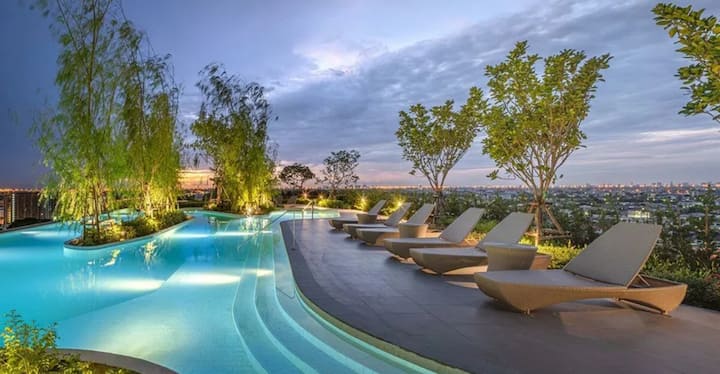 Thebasesaphanmaicondo单间26sqm,bts0m,nearbigc快速无线网 - Lak Si