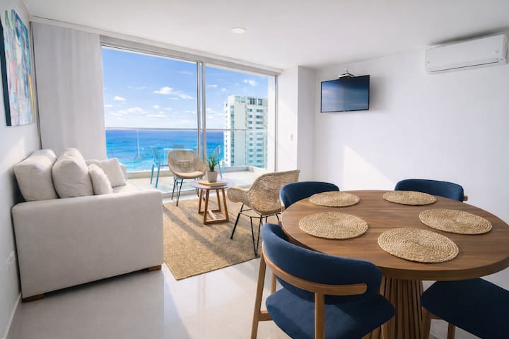 Cartagena Ocean-view Flat | 10 Min Airport - Cartagena, Colombia