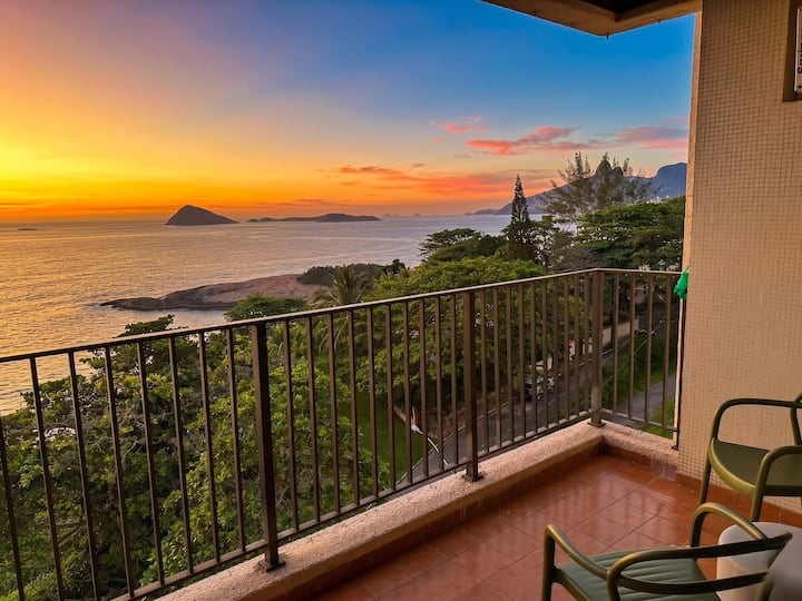 Ms98 Apartamento Com Vista Mar No Arpoador. - Rio de Janeiro