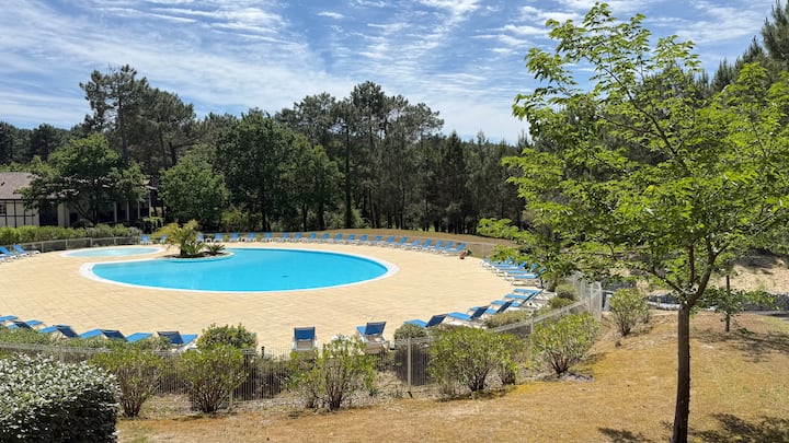 Biscarrosse Lac, Piscine Extérieure. 5 Pers - Biscarrosse
