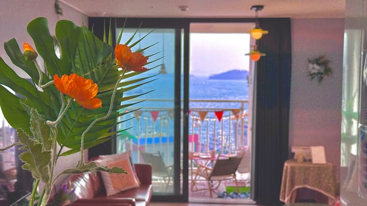 #무료주차, 연박할인,넷플|고층 오션뷰|아늑한쉼|이순신광장,관광지10분| 로렌스하우스 - Yeosu