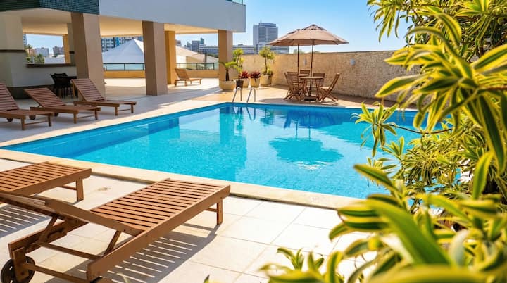 Beachfront: Daily Cleaning, Pool & 24h Front Desk - Salvador