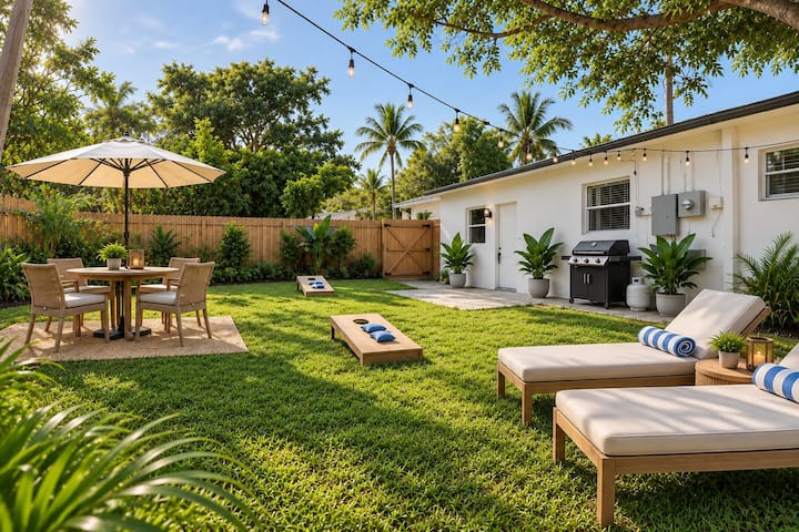 Beach|downtown| Pets |Dining + Fun |Yard +Bbq |510 - Dania Beach, FL