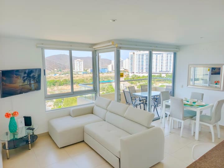 Vm-1102 Apartamento Velas Al Mar - C/lavadora - Santa Marta