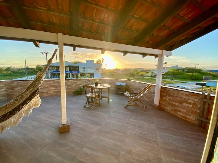 Apto Cterrraço E Churrasqueira-wi-fi-cozinha-6hosp - Imbituba