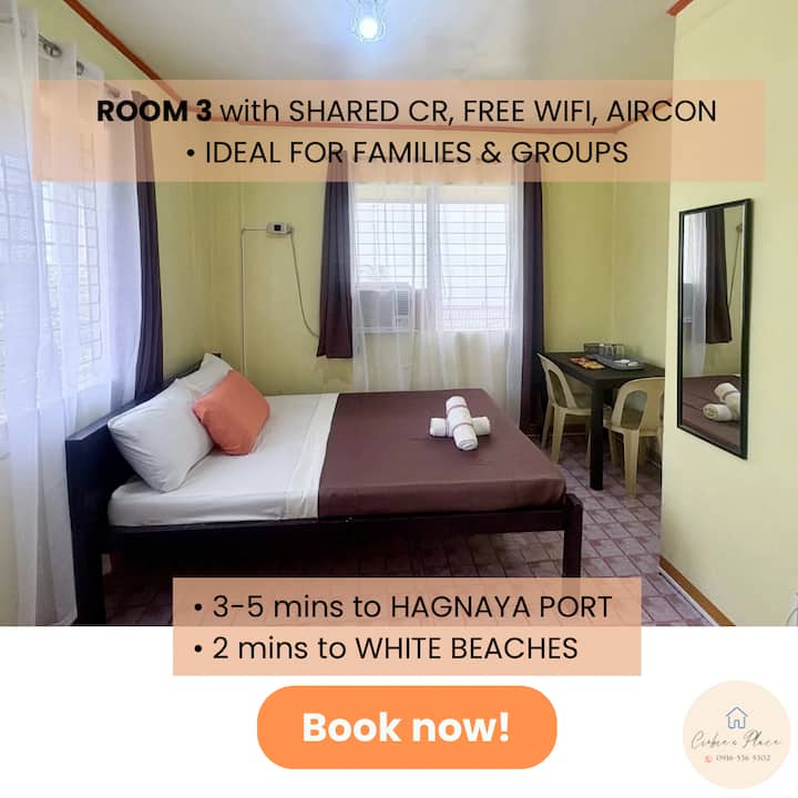 Budget Ac Room3, Near Hagnaya Port & White Beaches - Medellin