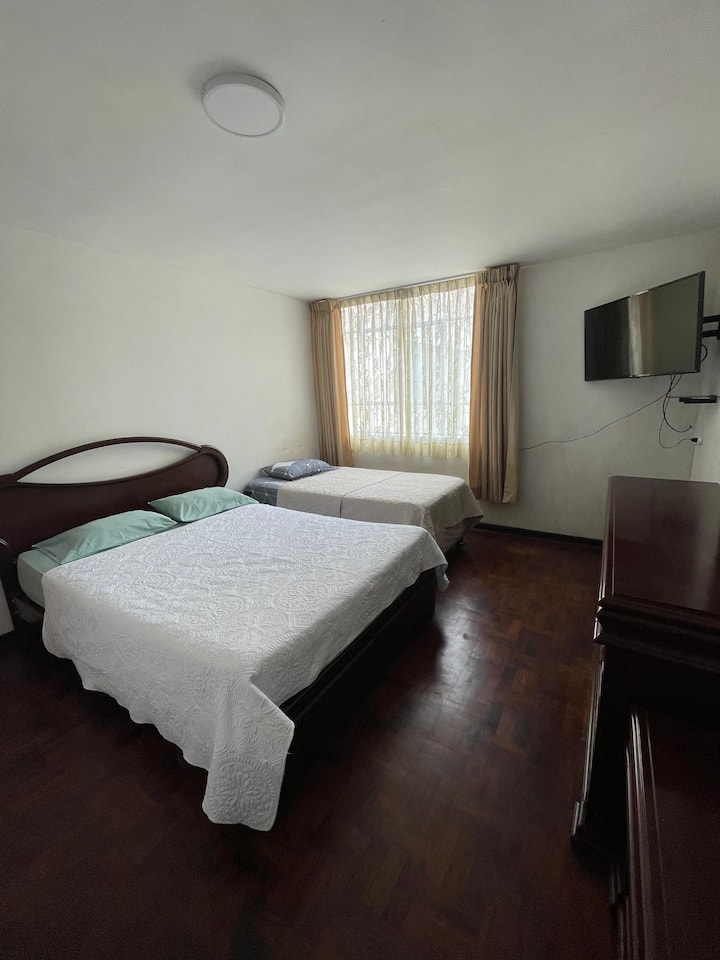 Hermosa&cálida Suite Bañopriv Parejafam4per 2camas - Lima