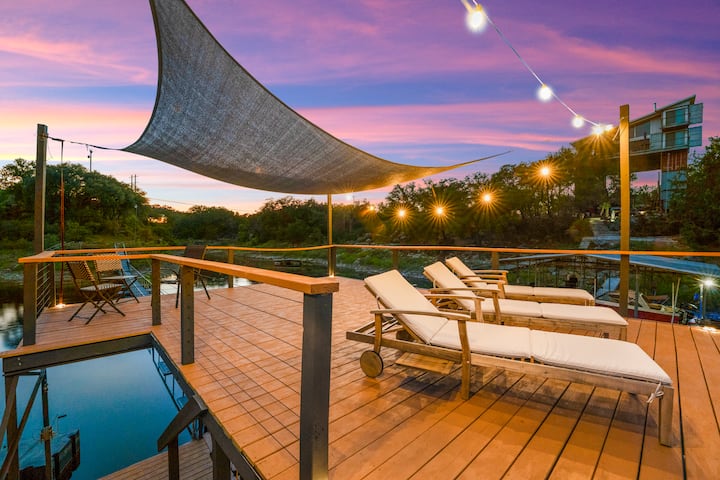 Studio W/ Sauna, Cold Plunge, Dock, Gym & Hot Tub - Lakeway, TX