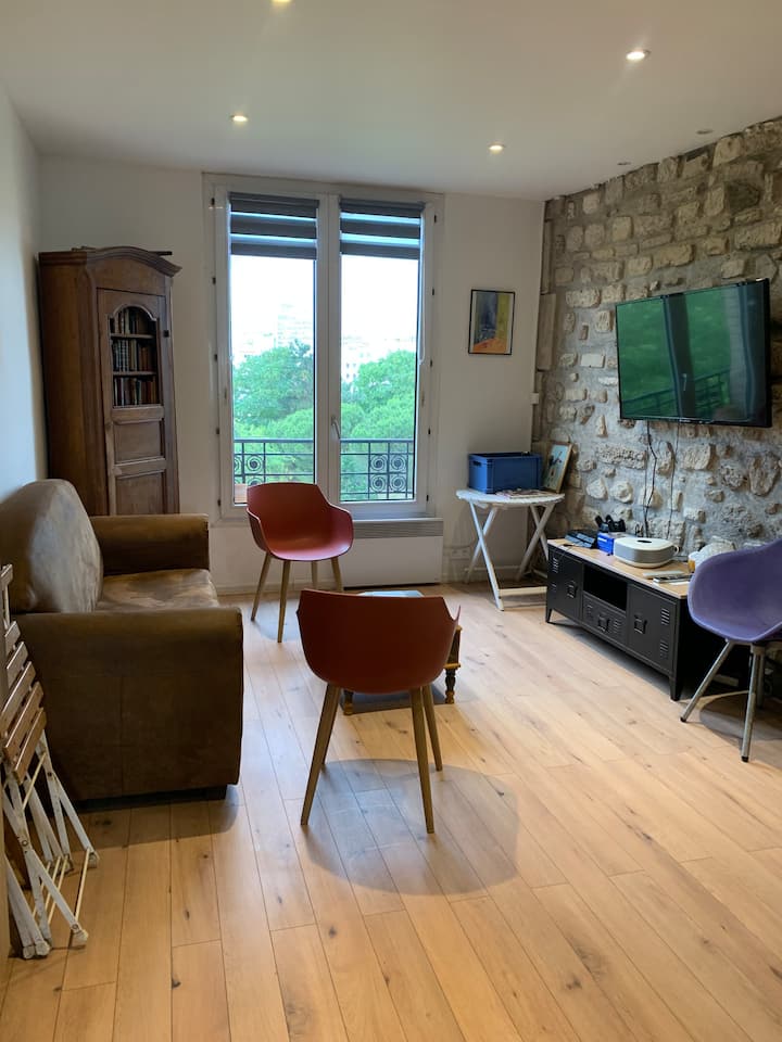 Beau T2 40m2 Freeparking + Proche Métro + Vue Parc - Issy-les-Moulineaux
