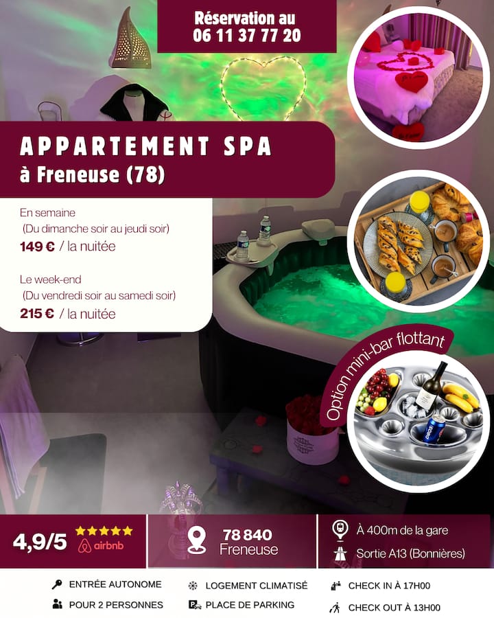 Appartement Avec Jacuzzi Privatif à Freneuse - Mantes-la-Jolie