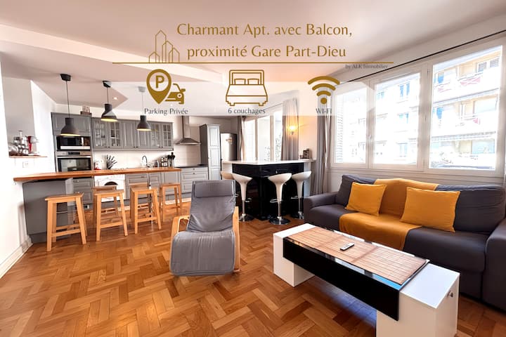 Charmant Apt. Avec Balcon Proximité Gare Part-dieu - Villeurbanne