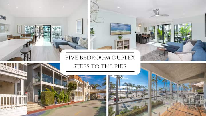 5 Bedroom Duplex With Patio & Balcony Walk To Pier - Newport Beach, CA