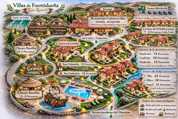 Villas Fuentidueña: Piscina, Granja, Padel Y Resta - San Miguel de Bernuy