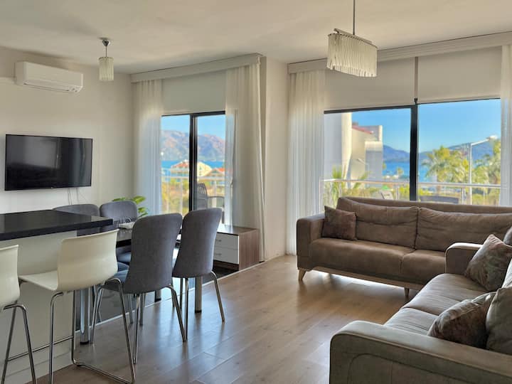 Deniz Manzaralı Plaja 100m Lüks 2+1 Daire 3 - Marmaris