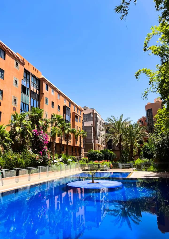 Hivernage - Appart De Charme -  Residence Piscine - Marrakesh