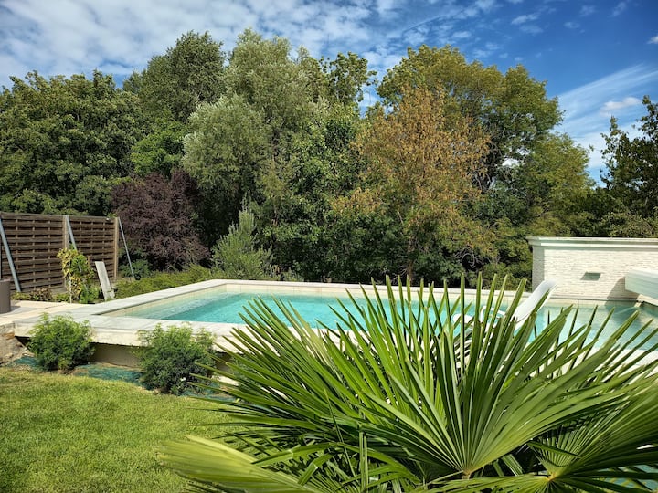 Spa, Piscine Chauffée, 3 Ch, 3 Sdb, Calme Nature - Montmirail