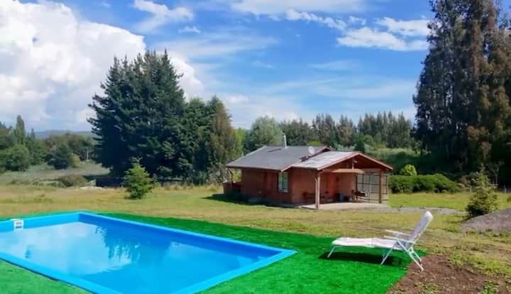 Cabaña En Curacautín Con Tinaja Y Piscina - Curacautin