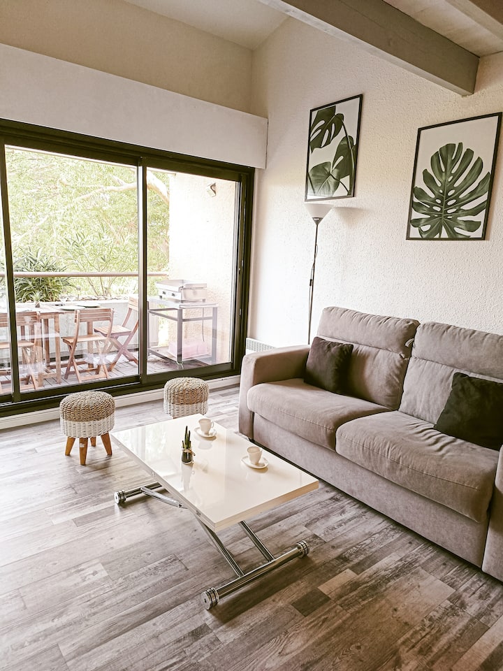 Appartement 6 Pers. Piscine, Terrasse, Mer à 5 Min - Saint-Cyprien