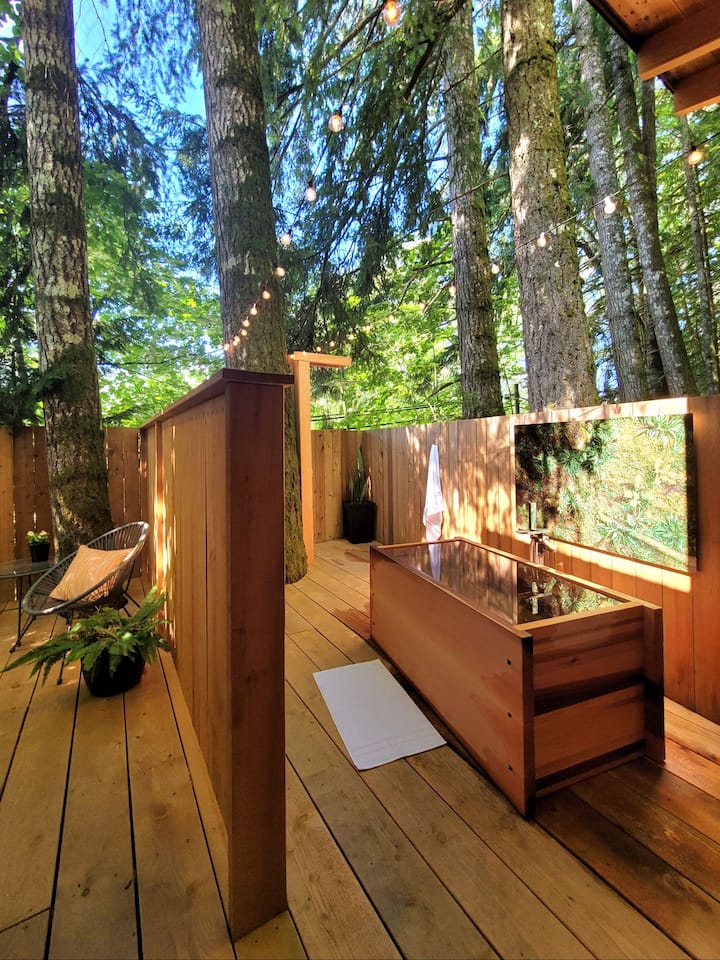 Trails End Cabin | Dog Friendly | Outdoor Tub - Lake Cowichan