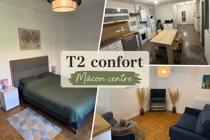 Charmant T2 • 4 Couchages Confort • Mâcon Centre - Mâcon