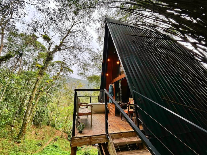 Cabana De Cinema No Meio Da Mata @Tuhanecolodge - São Sebastião
