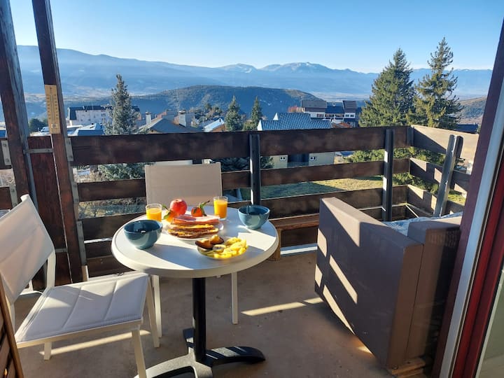 Douillet Studio Superbe Vue 180° Sur Les Montagnes - Font-Romeu-Odeillo-Via