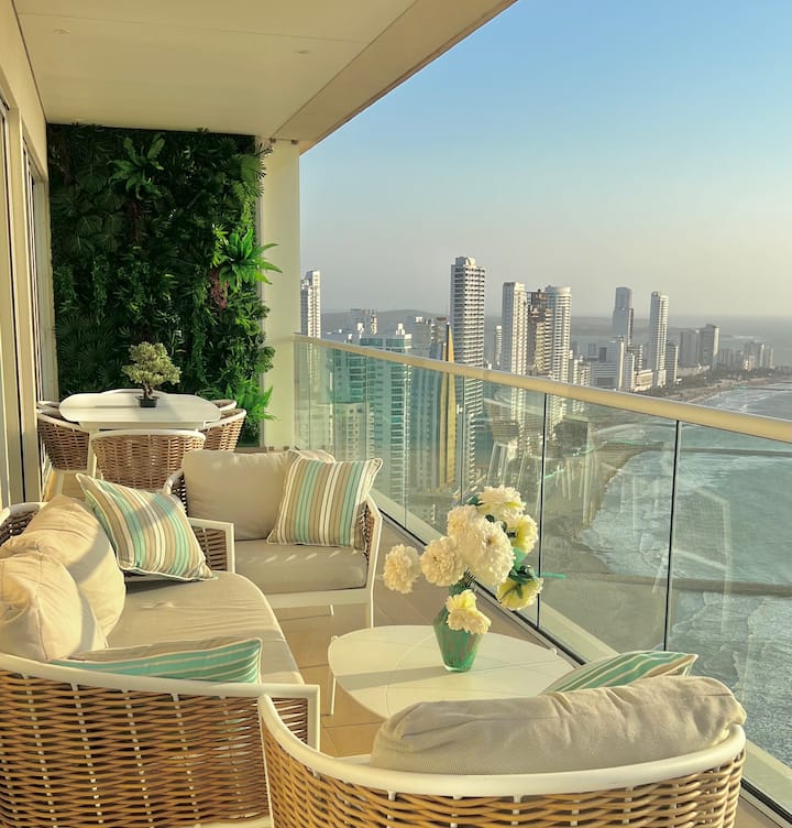 Penthouse H2: Vive El Lujo Frente Al Mar - Cartagena
