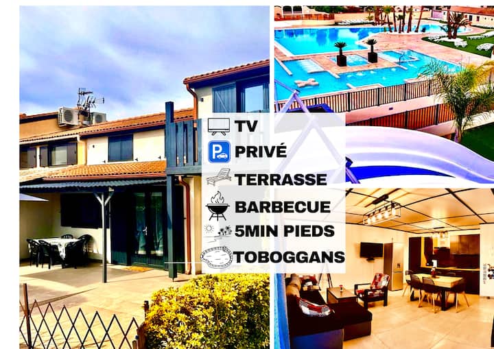 Maison 3 Ch Village Vacances Bord Mer Piscines - Vias