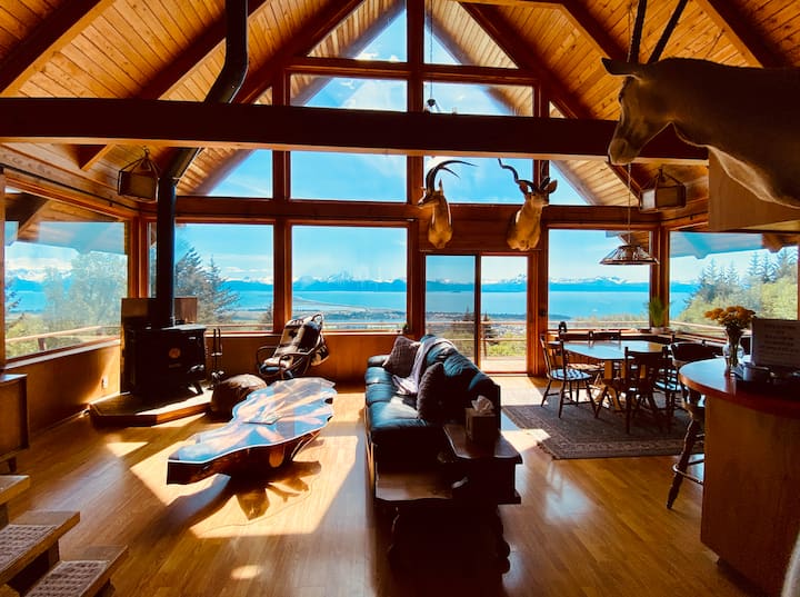 Bayview Gardens Cabin, Upper Level, Glacier Views! - Homer, AK