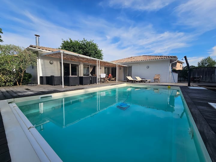 La Pajic :Oasis Familiale, Piscine Privée, Jardin - Biganos