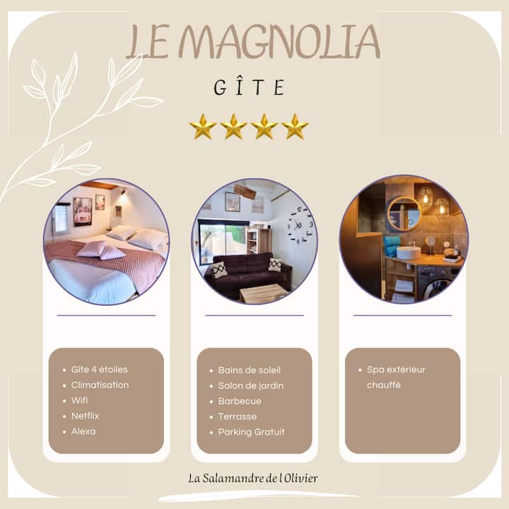 Le Magnolia 4*/jacuzzi- Salamandre De L'olivier - Sisteron