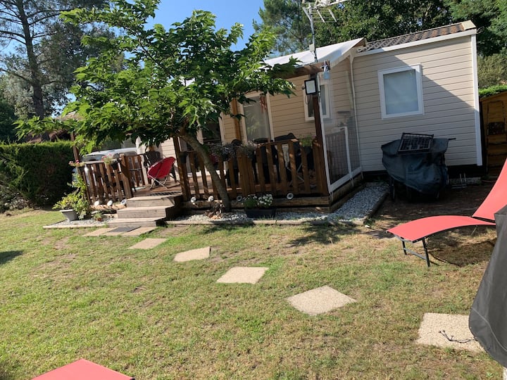 Mobilhome Luxe  6 Couchages  Climatisé Camping 5 * - Saint-Julien-en-Born