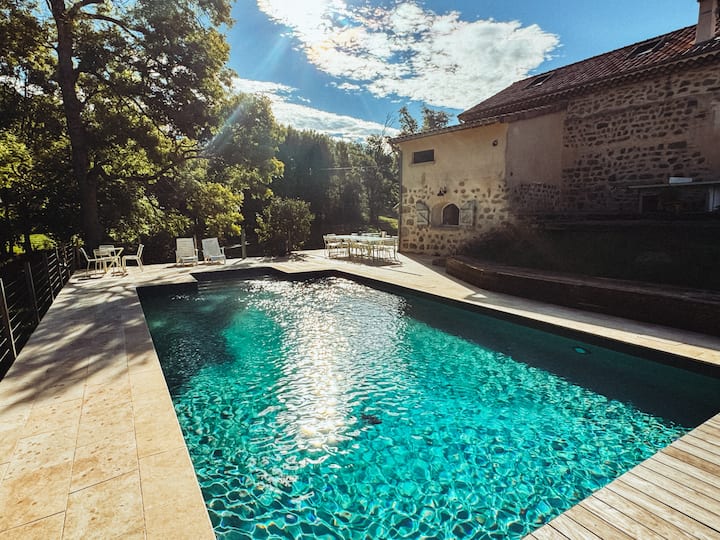 "Domaine Les Claux" - Charmante Maison Ardéchoise - Lamastre