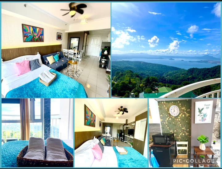 1745: Taal View+43” Tv+fibr Wifi+netflix+cook+pool - Tagaytay