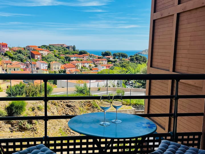 Appartement Calme - Balcon - Parking - Wifi - Colliure