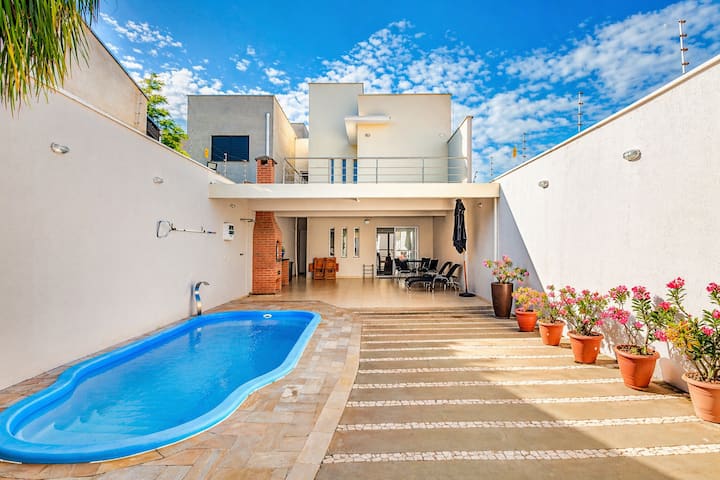 Casa Com Piscina + ÁRea Gourmet | Até 8 Pessoas - Piracicaba