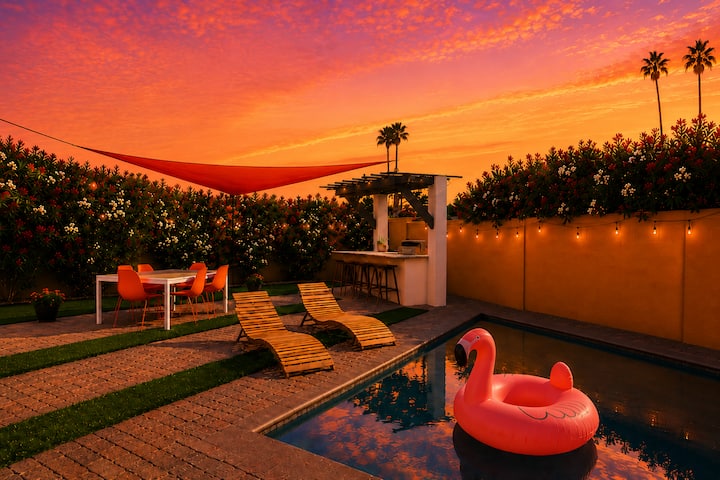 Glam Designer House, Heated Pool, Walk To Old Town - Paradise Valley, AZ