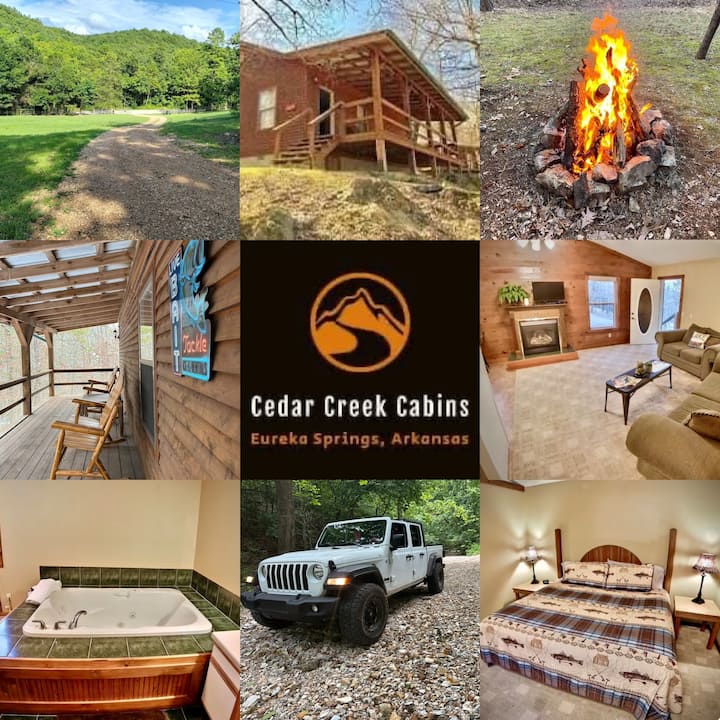 Eastern Red Cabin - Giant Spa Tub, No Cleaning Fee - Eureka Springs, AR
