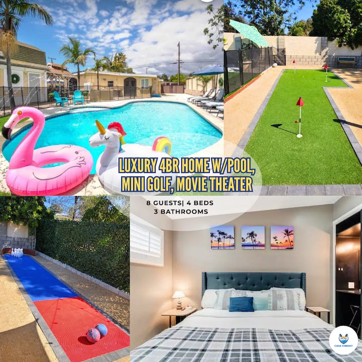 Luxury 4br Home W/ Pool, Mini Golf & Movie Theater - Chula Vista, CA