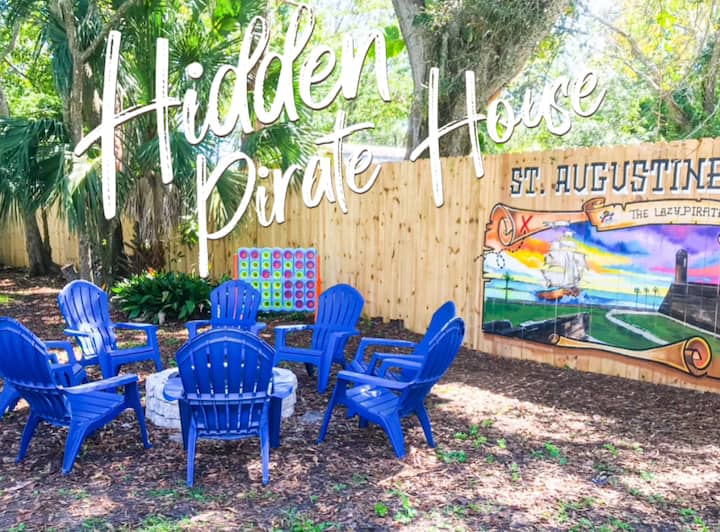 The Lazy Pirate | Fire Pit, Mural, Arcade + Hunt - St. Augustine, FL